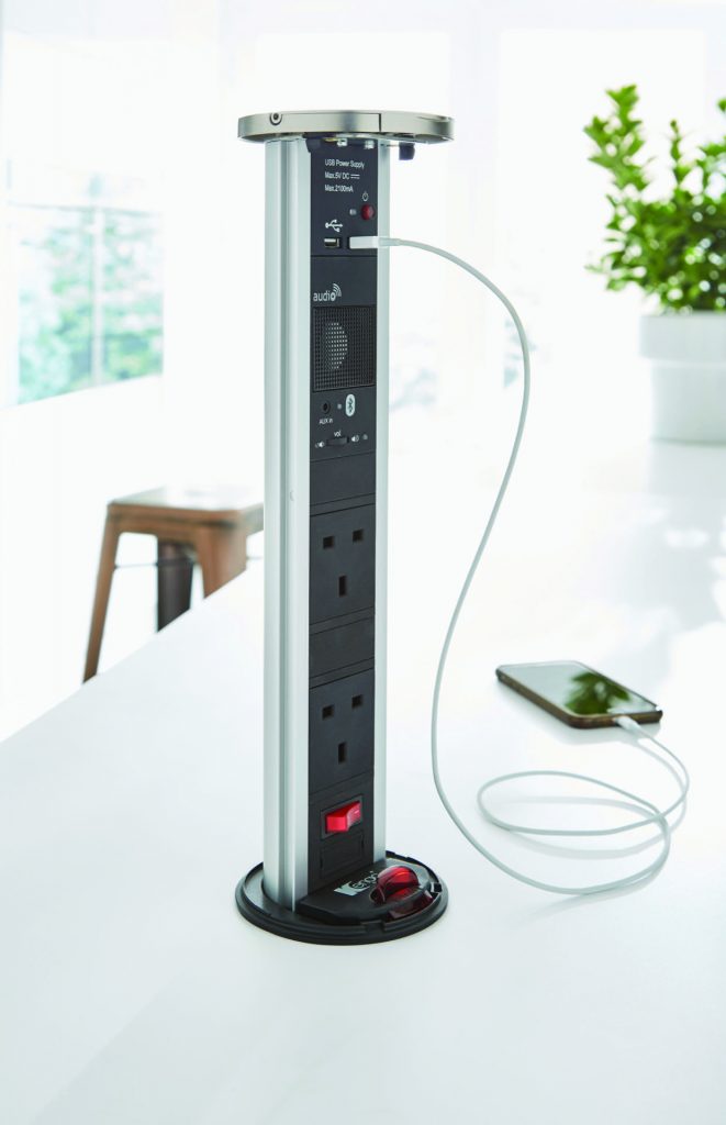 Hideaway Vertical Powerdock with USB Connectors & Bluetooth Speaker ...