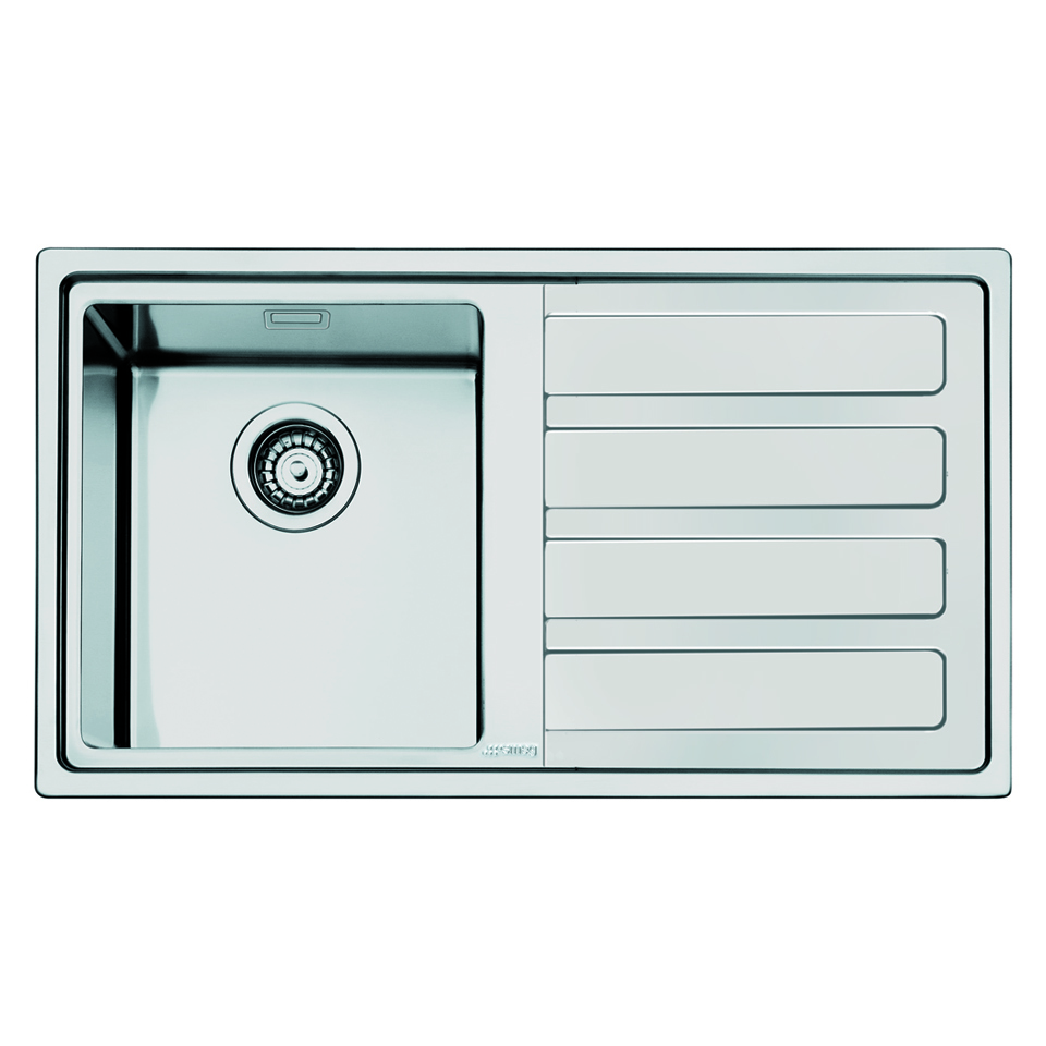 Smeg Mira 1.0 Bowl Sink with Drainer - Ideas For Living UK